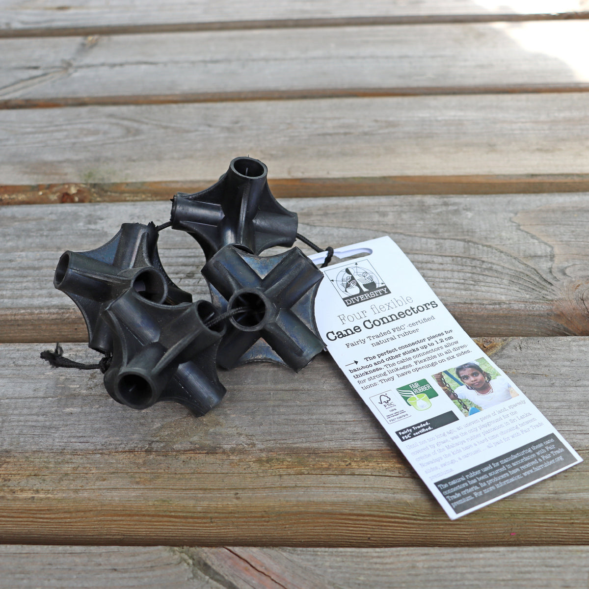 Flexible Cane Connectors Natural Rubber - Set of 4